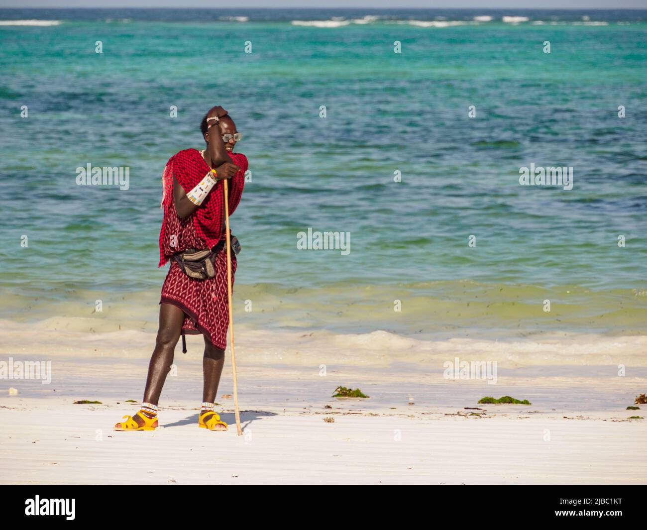 Zanzibar, Tanzania - January 2021: African Maasai warrior in ...