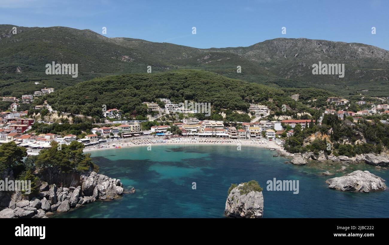 Parga, greek caribbean in preveza, famous tropical destination vacation ...
