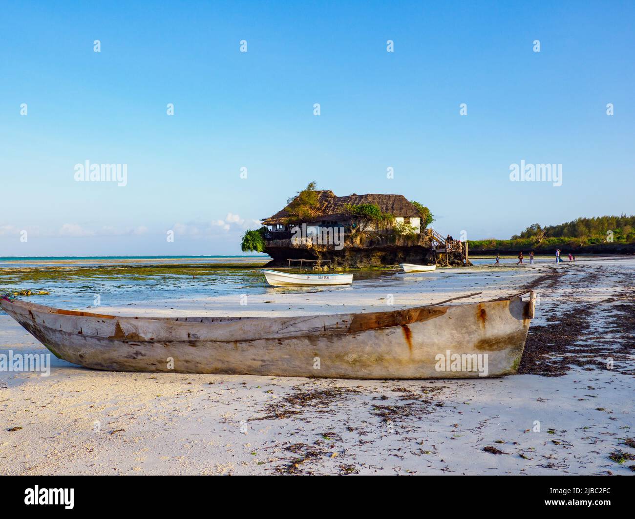 Michamvi, Tanzania - Feb, 2021: Famous 'The Rock' restaurant built on ...