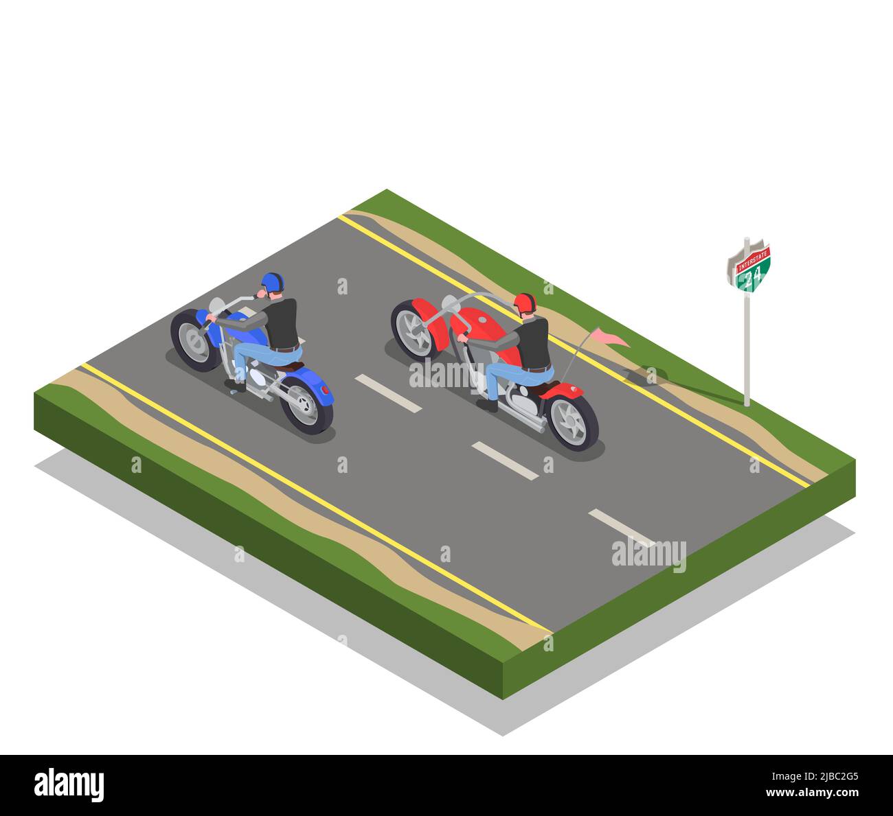Two men riding motorcycle Stock Vector Images - Alamy