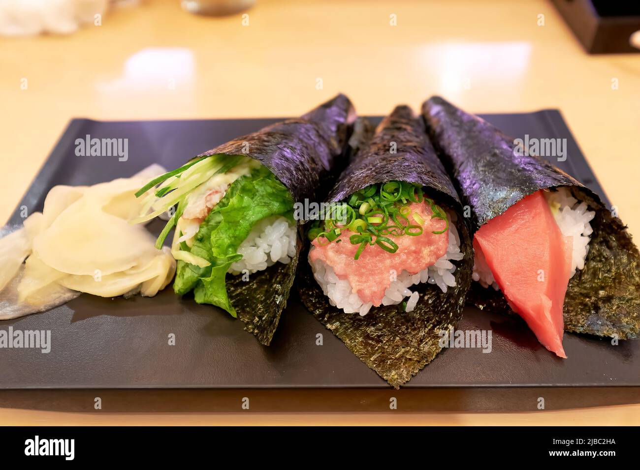 Japan. Kansai. Osaka. Traditional japanese cuisine. Temaki Stock Photo ...
