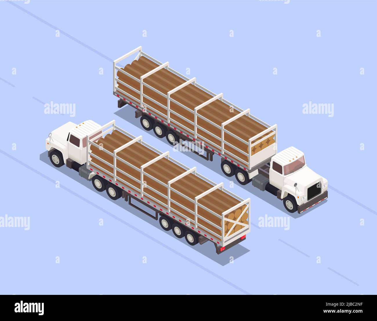 Loaded on trailers Stock Vector Images - Alamy