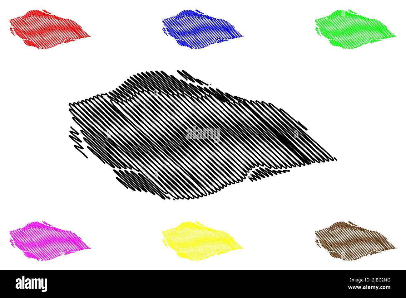 Belene island (Republic of Bulgaria, Danube River) map vector ...