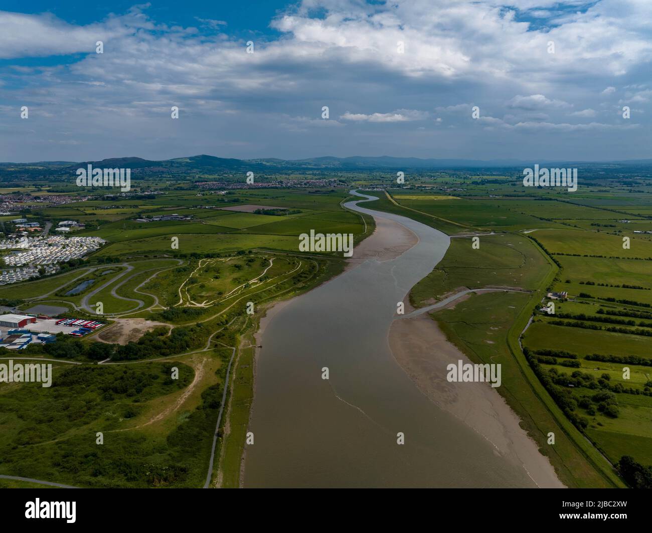 Aerial Photos of Rhyl Harbor and Sea Front Stock Photo - Alamy