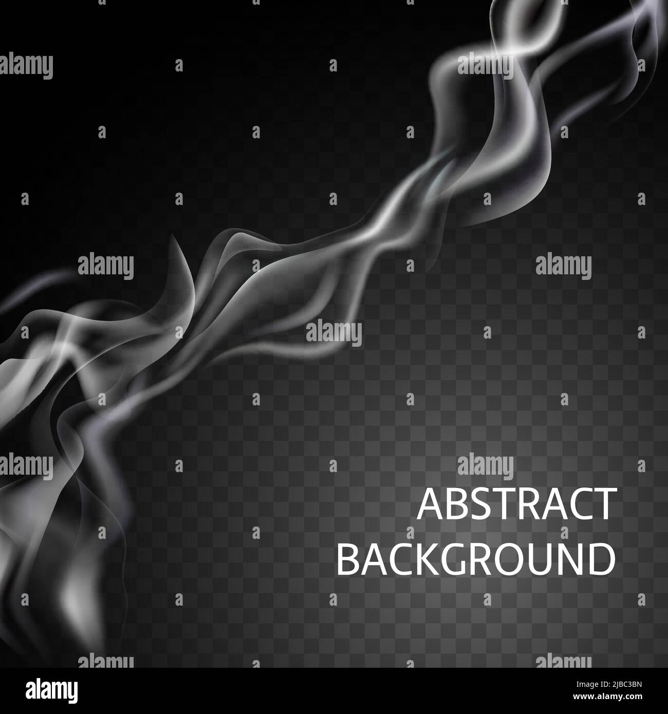 Realistic isolated smoke composition white abstract element on black ...