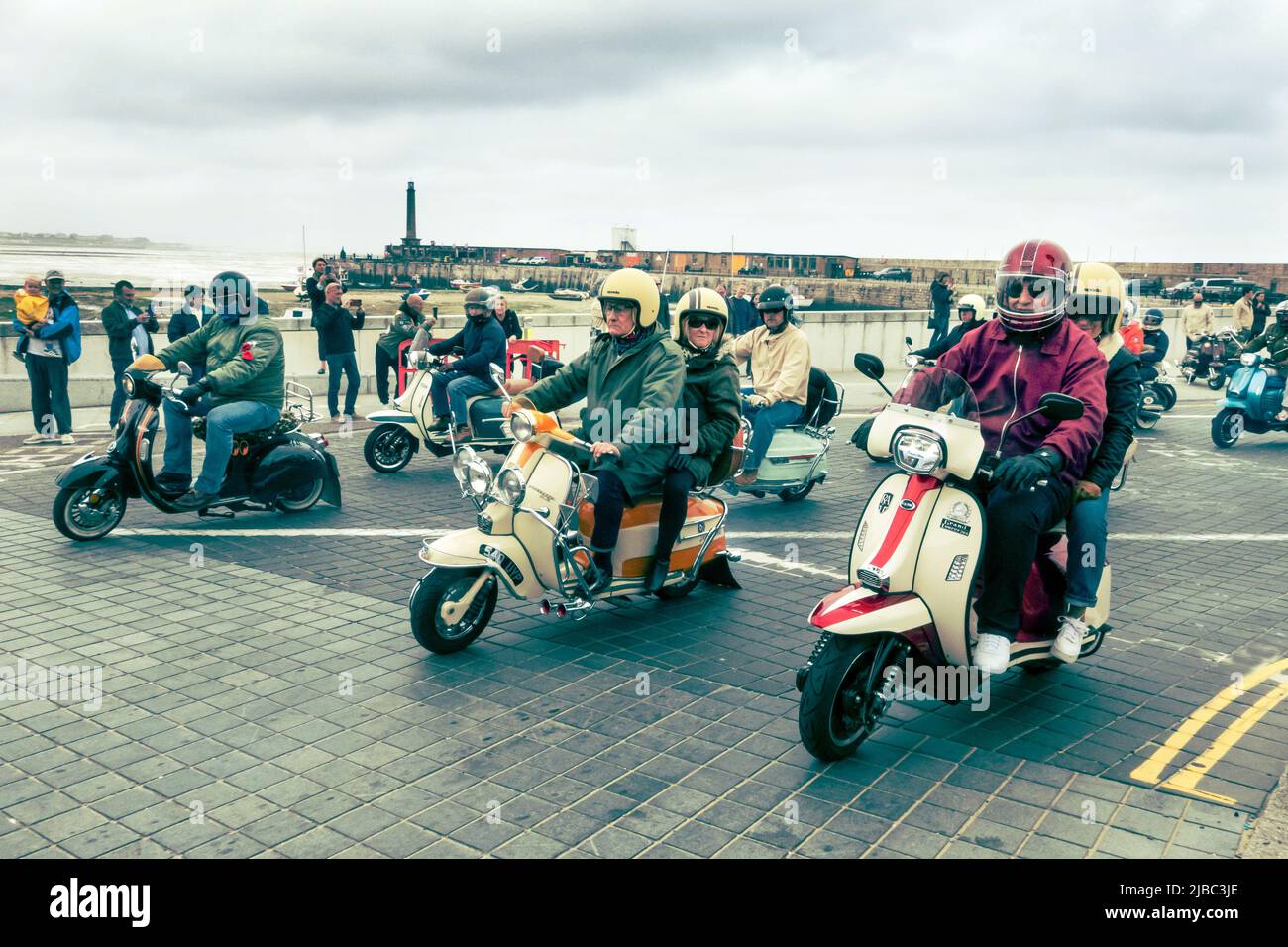 Local Scooter club Platinum Jubilee ride out in Margate Kent UK Stock ...