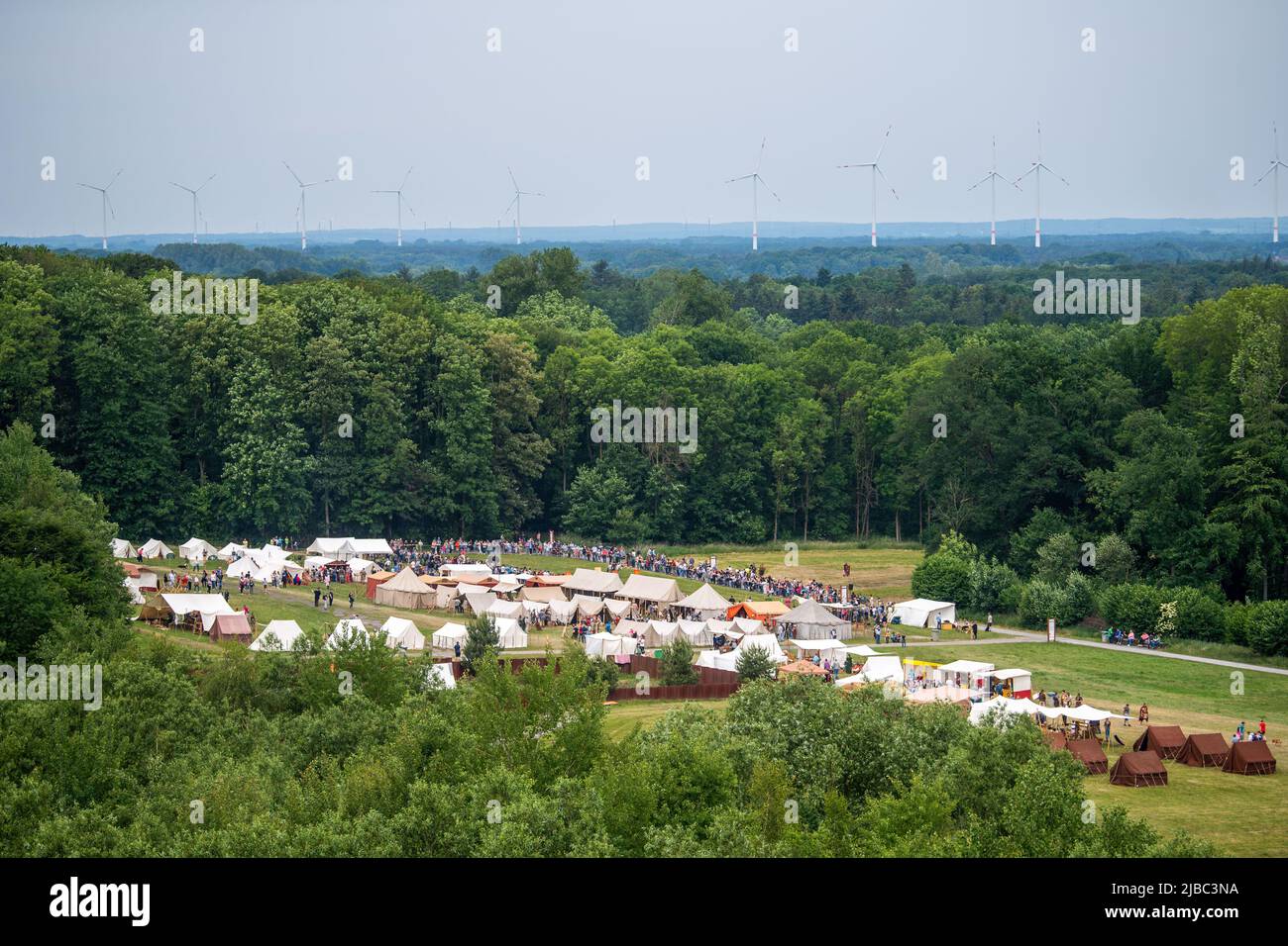 Bramsche, Germany. 05th June, 2022. View of the venue of the Romans and ...