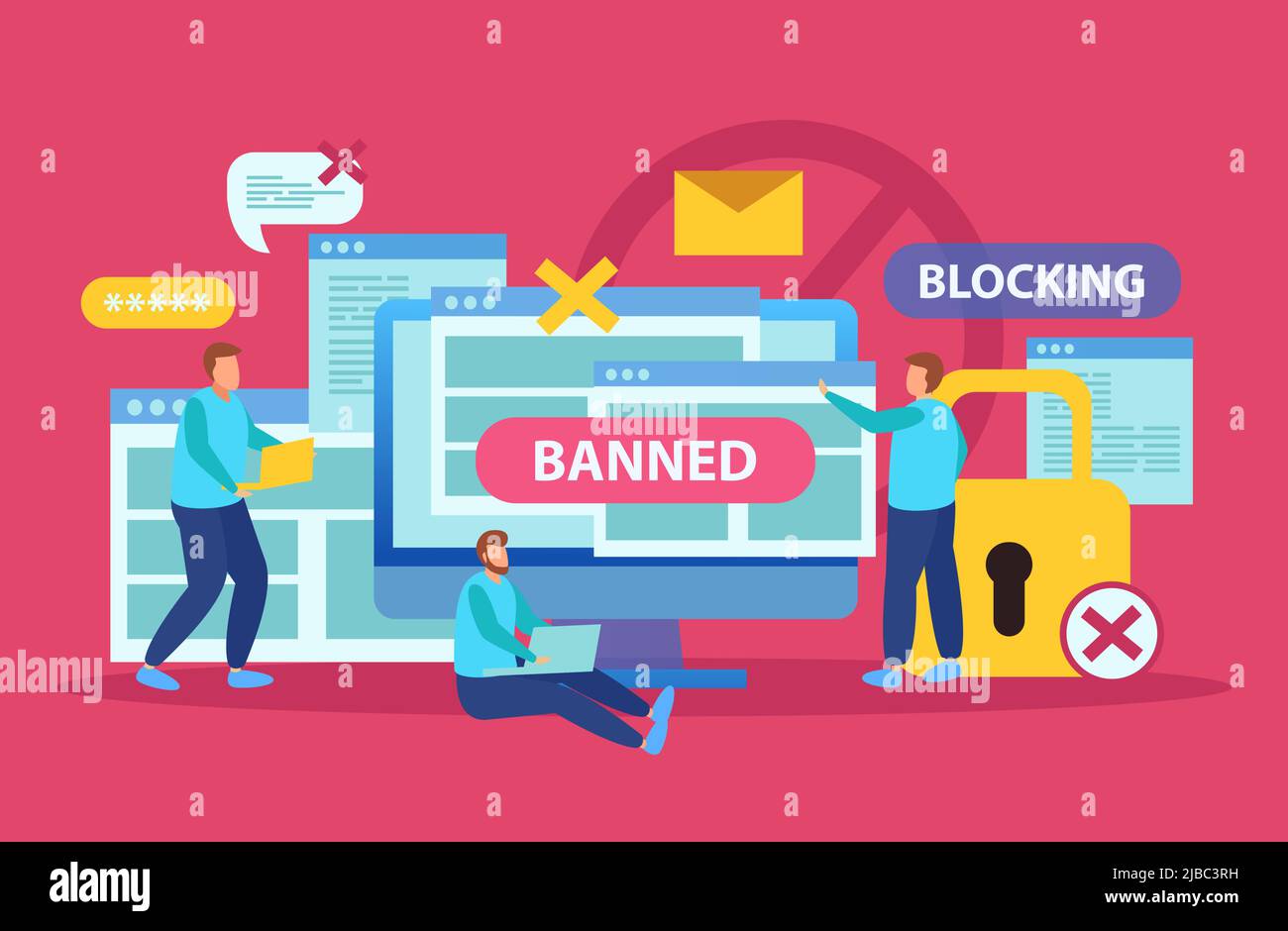 Internet blocking symbolic composition with user stopping email ...