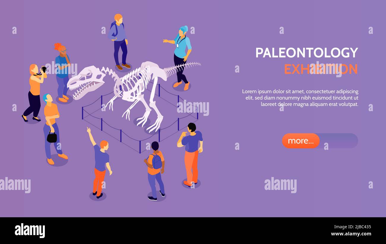 Isometric guide excursion horizontal banner composition with slider ...