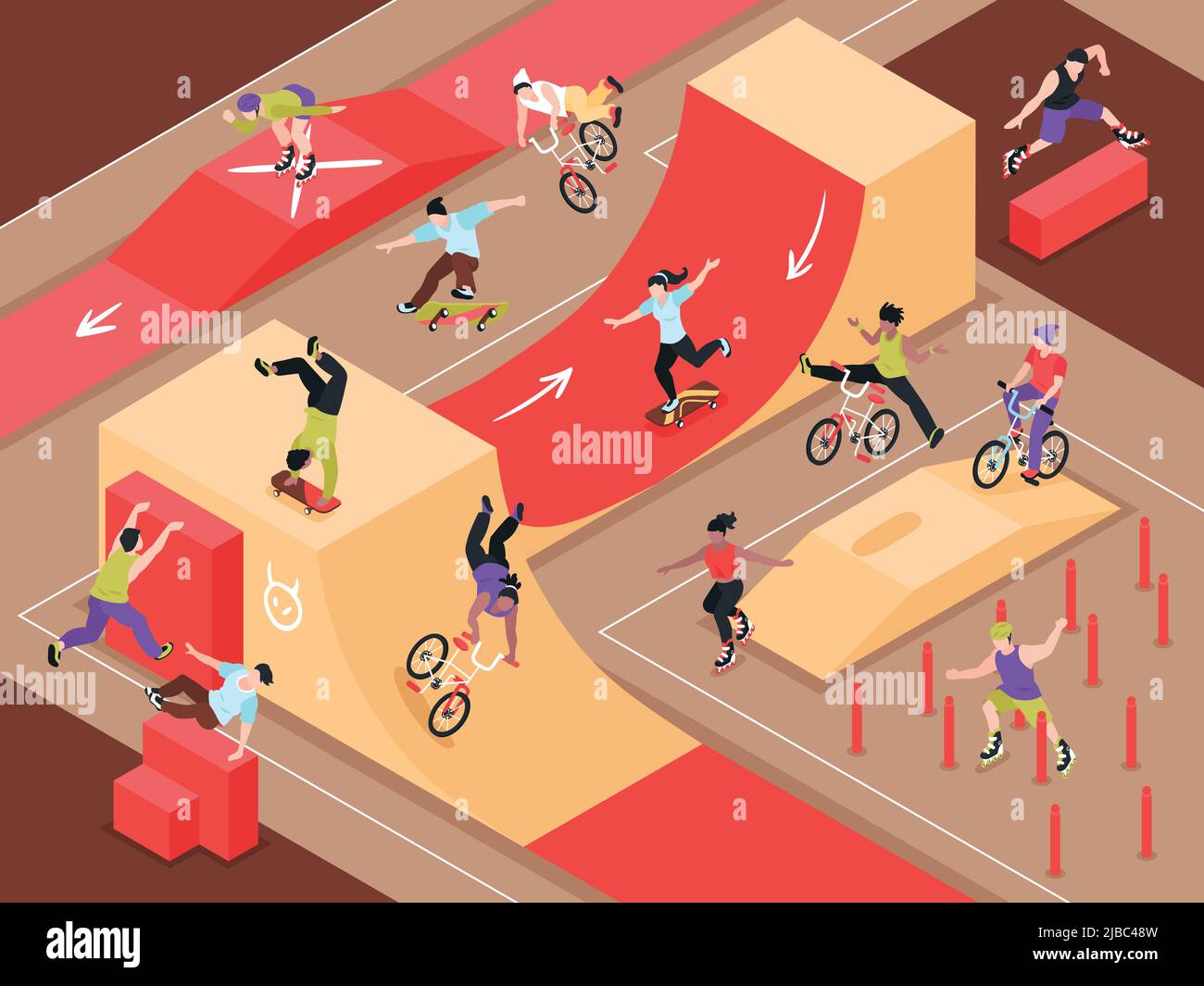 Cycle ramp Stock Vector Images - Alamy
