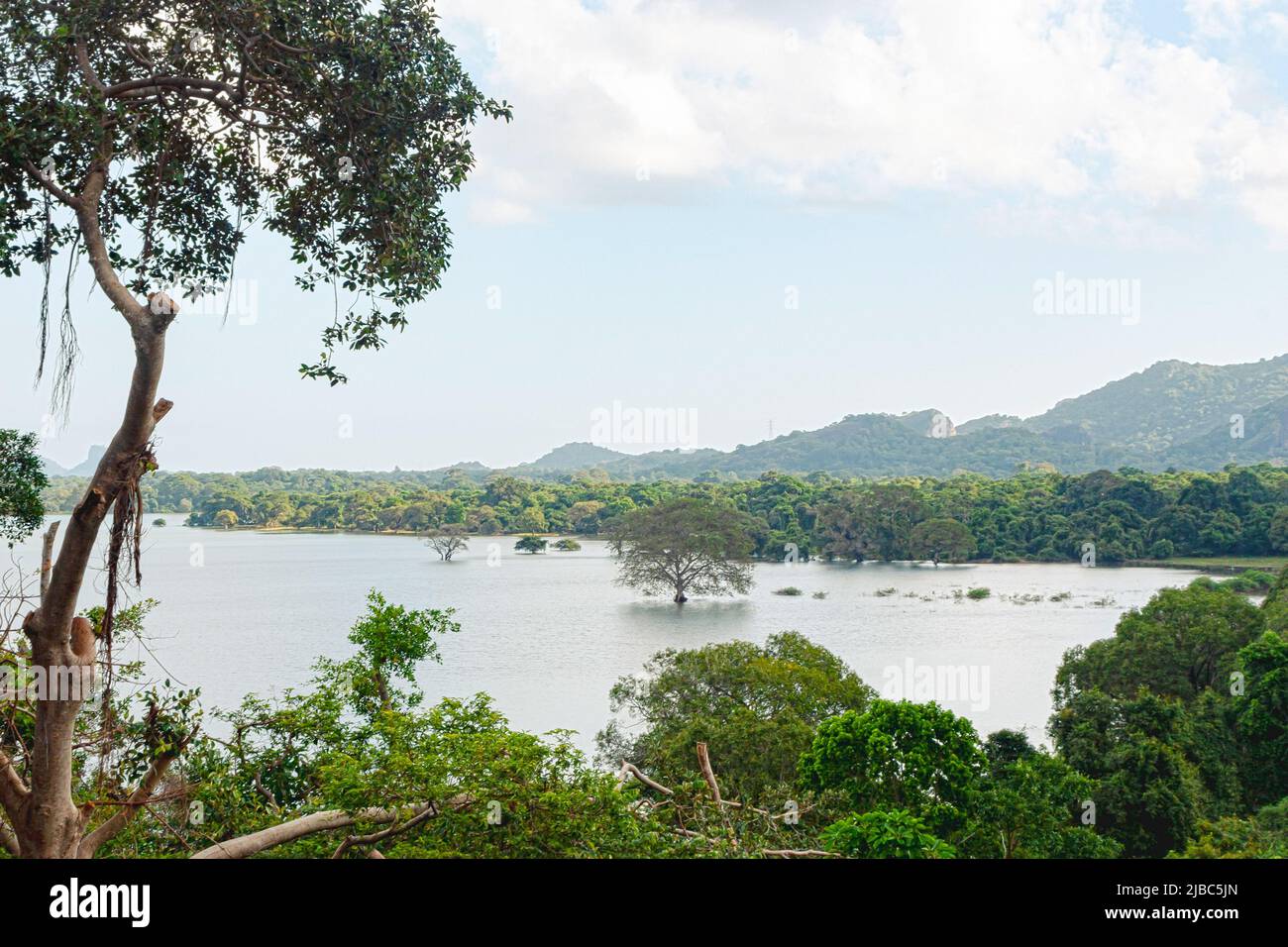 Early morning view of Kandalama lake from the east side during the ...