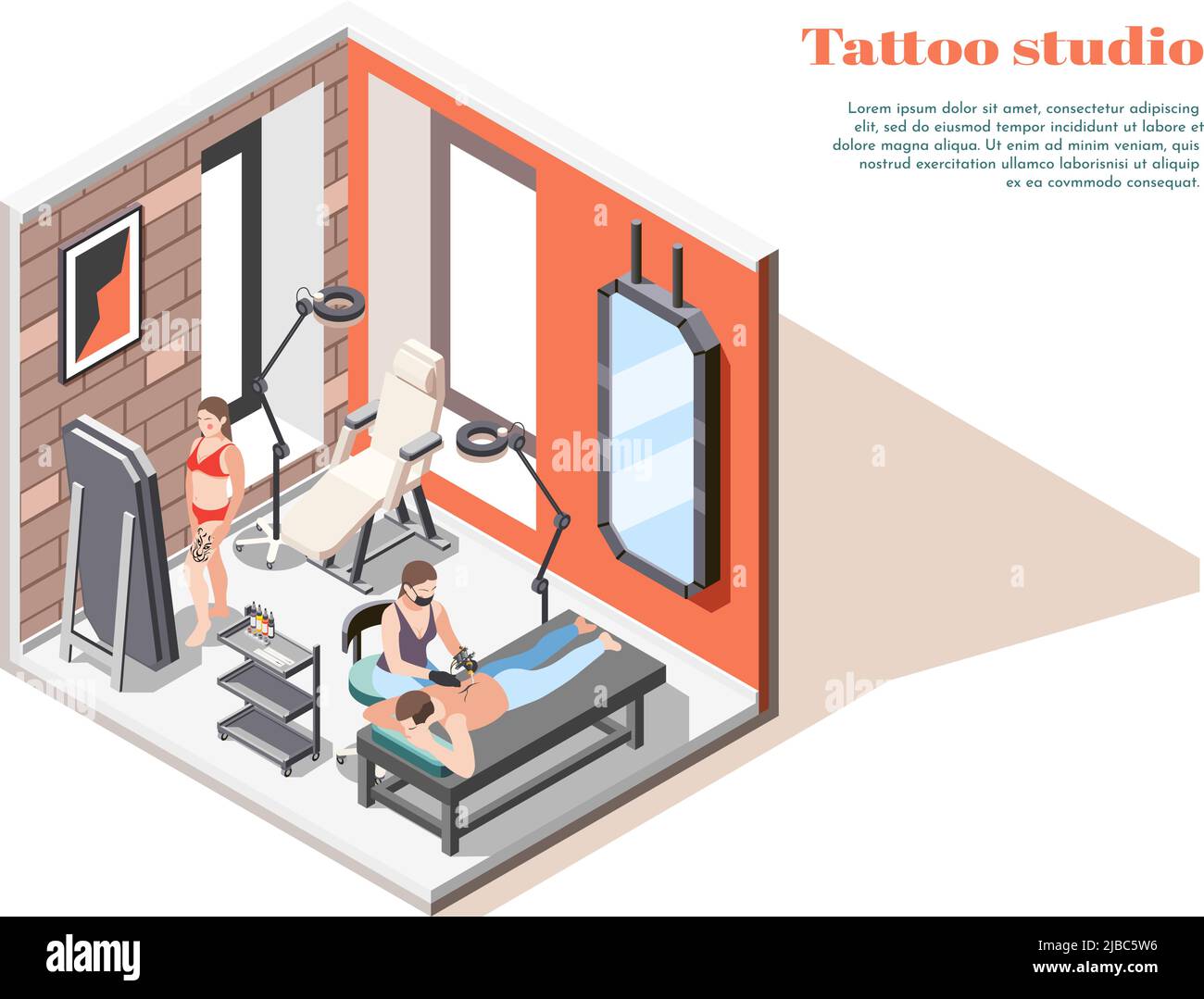 Applying tattoo Stock Vector Images - Alamy