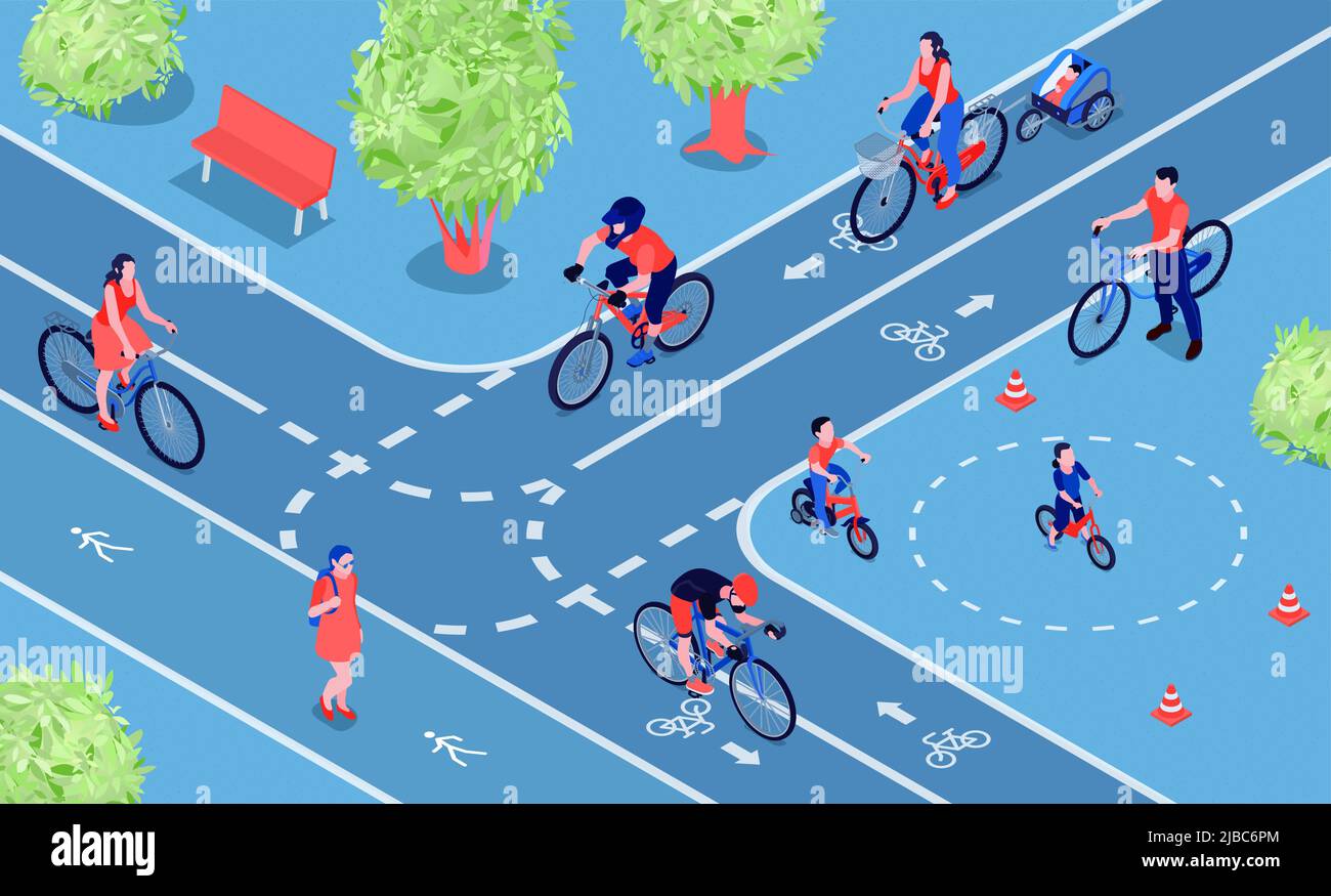 Cycle and pedestrian Stock Vector Images - Alamy