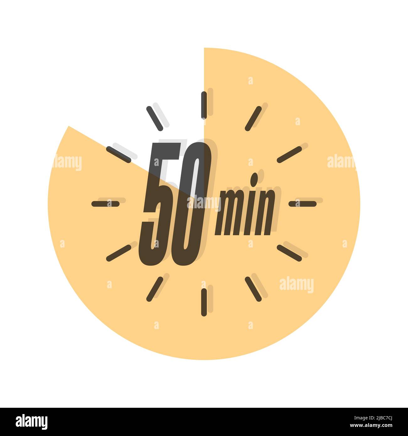 50 minutes. Timer, clock, or stopwatch icon. The timestamp Stock Vector ...