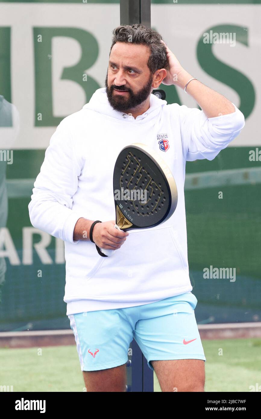 Cyril Hanouna playing Padel during French Open Roland Garros 2022 on ...