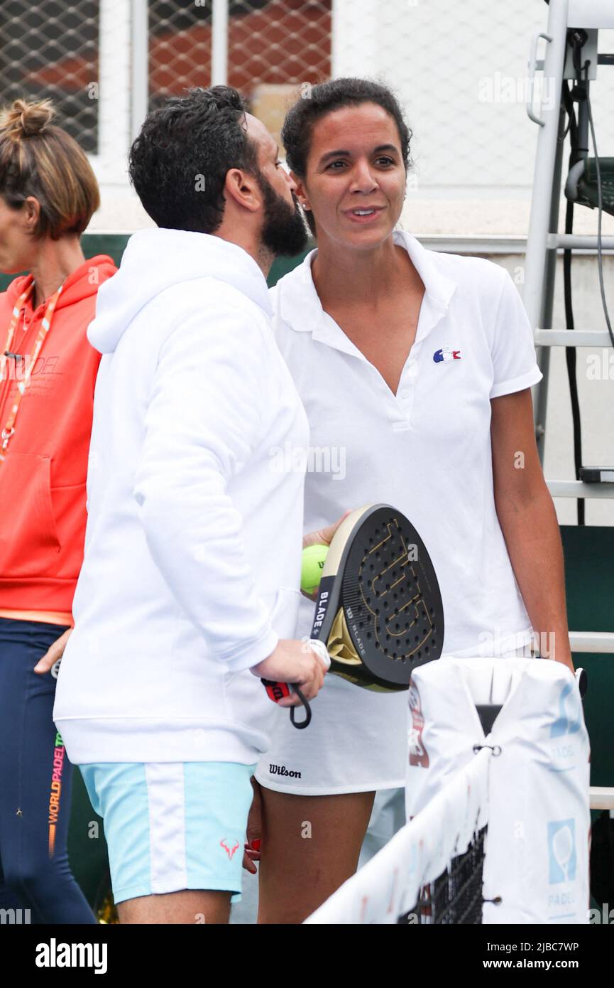 Cyril Hanouna playing Padel during French Open Roland Garros 2022 on ...