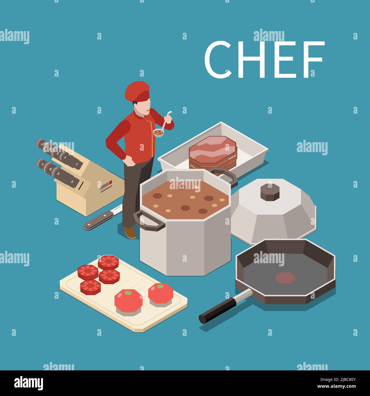 Kitchen staff catering Stock Vector Images - Alamy