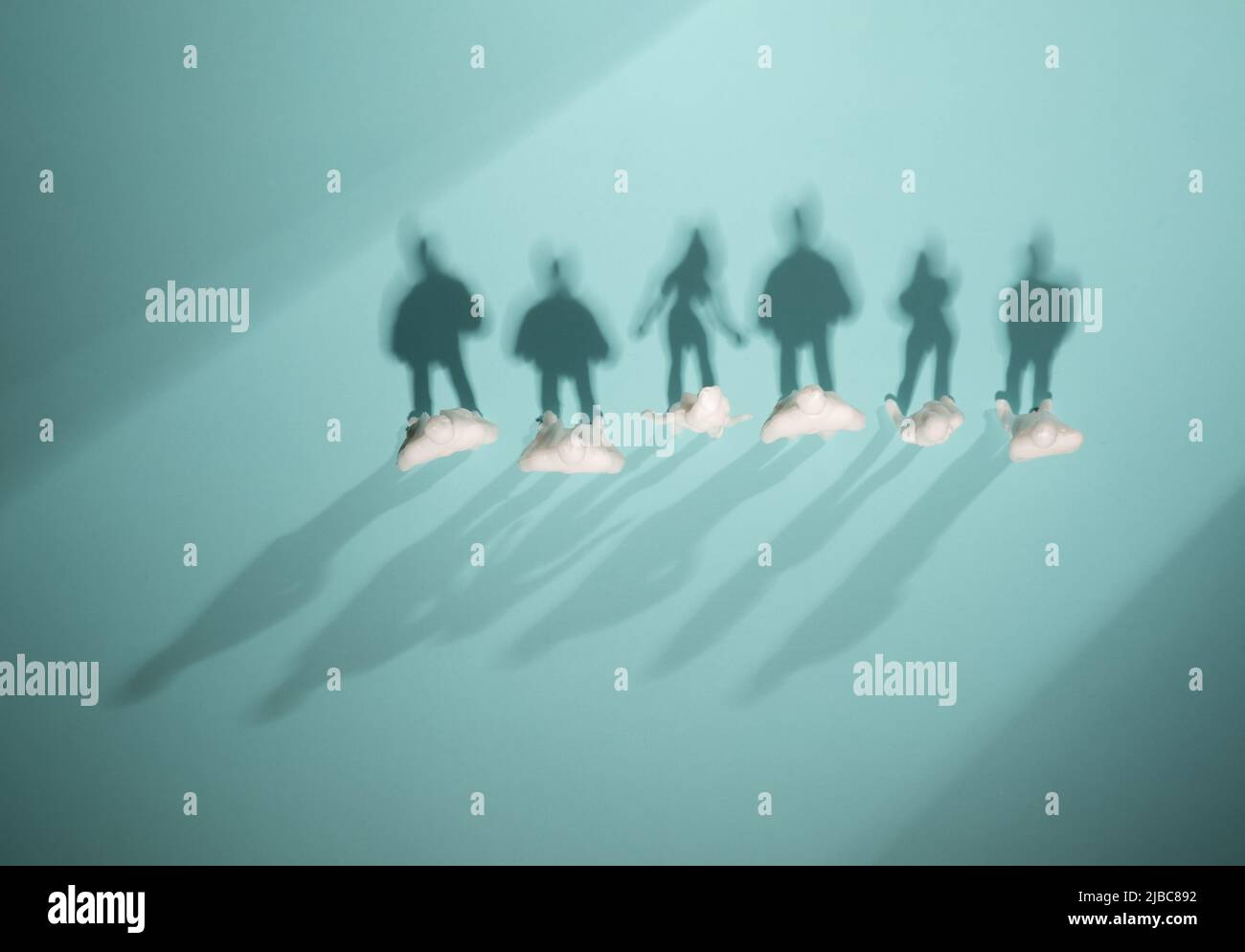 Top view people shadow hi-res stock photography and images - Alamy
