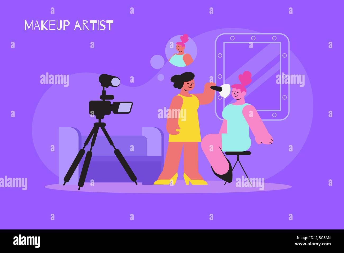 Portrait session Stock Vector Images - Alamy