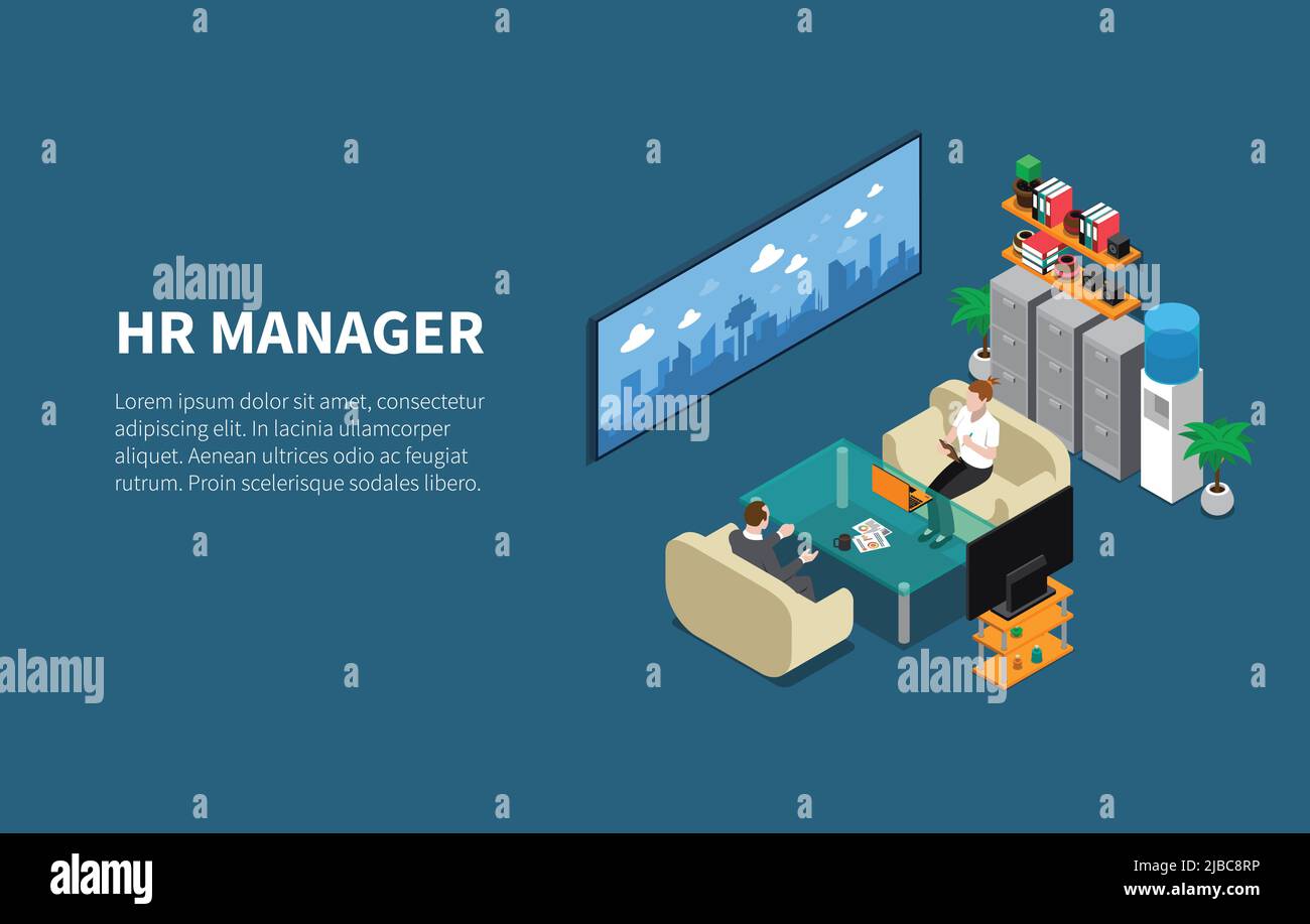 Recruitment hr manager discuss with staff member hiring procedures in ...