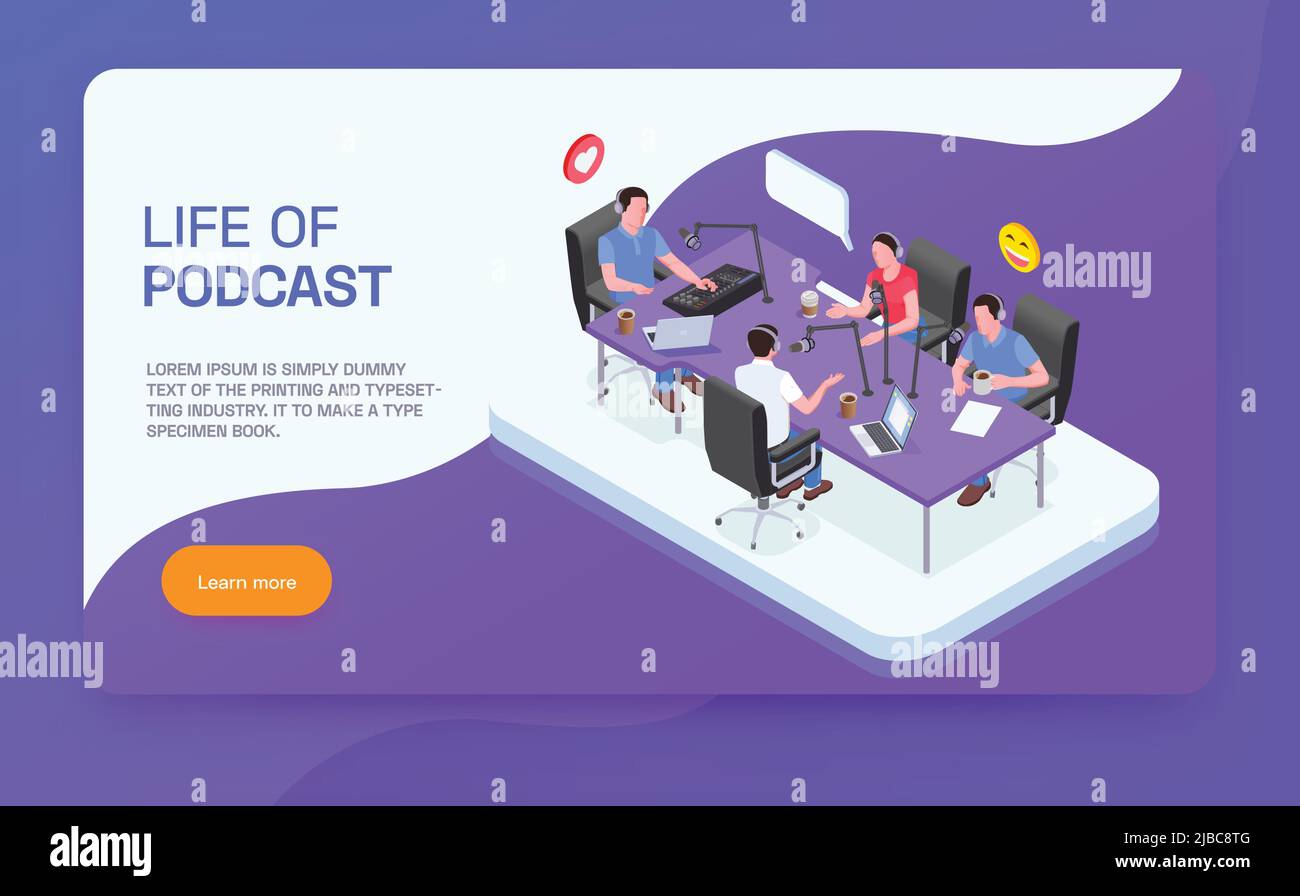 Podcast producer studio Stock Vector Images - Alamy