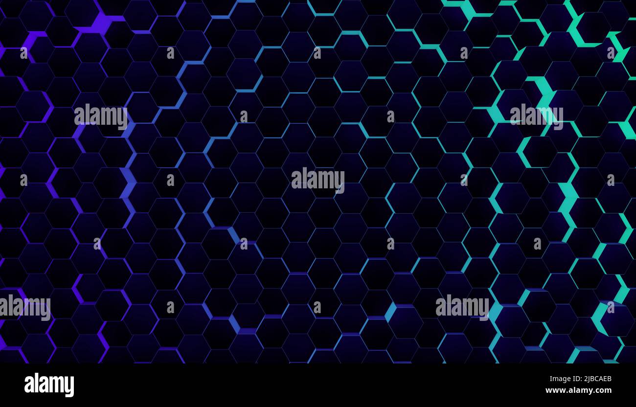 Neon Honeycomb Wallpaper