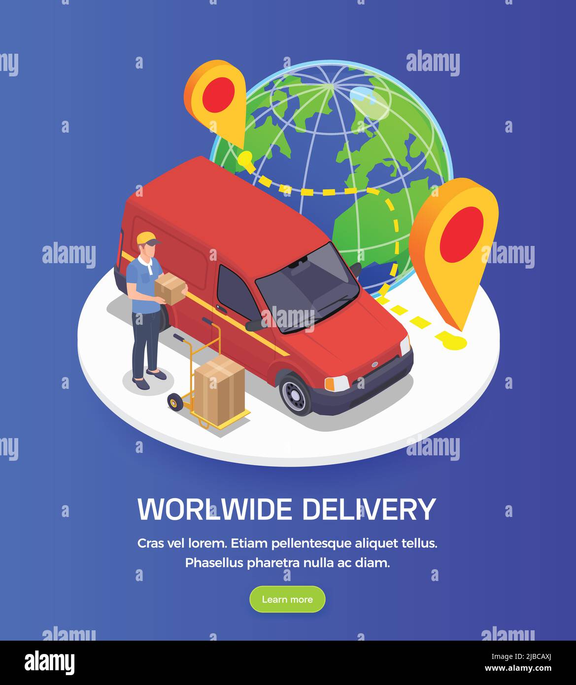 Delivery company service square background with composition of ...