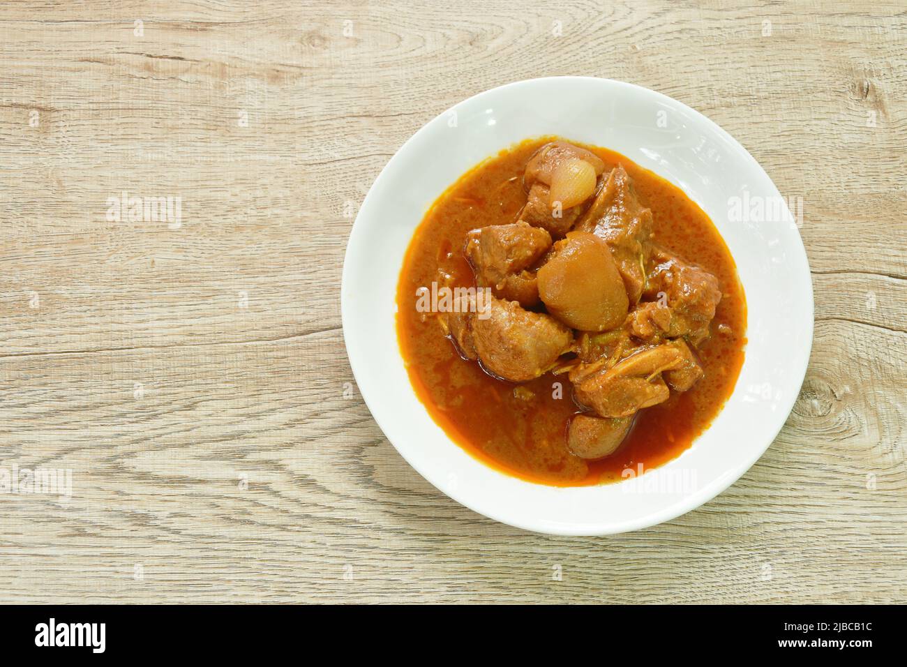 boiled spicy pork belly in curry soup or Hang leh Thai northern style ...
