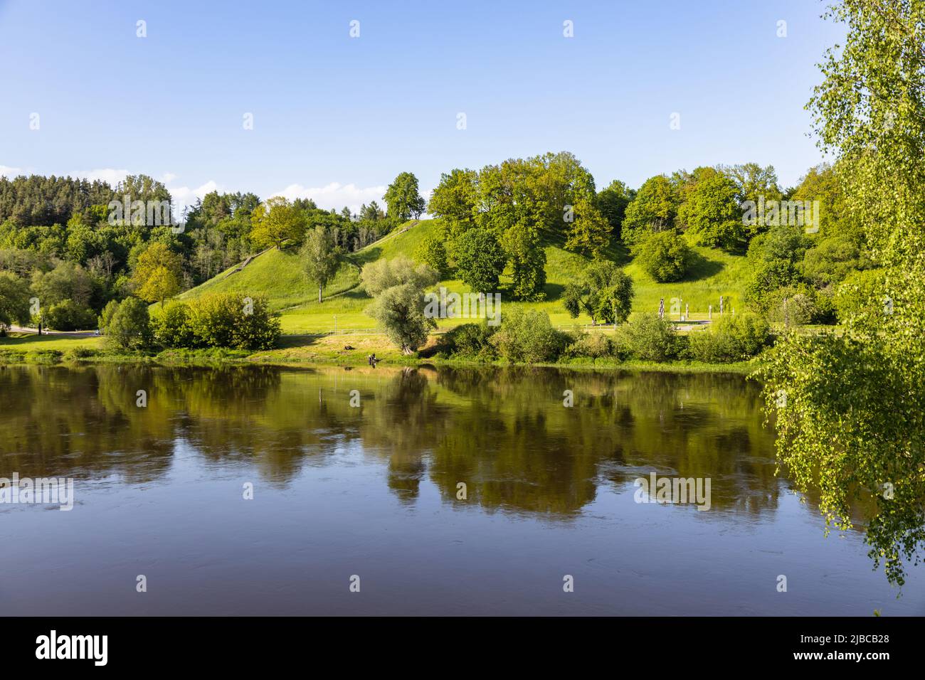 Panoramic view of the Alytus mounds and Nemunas river Stock Photo - Alamy
