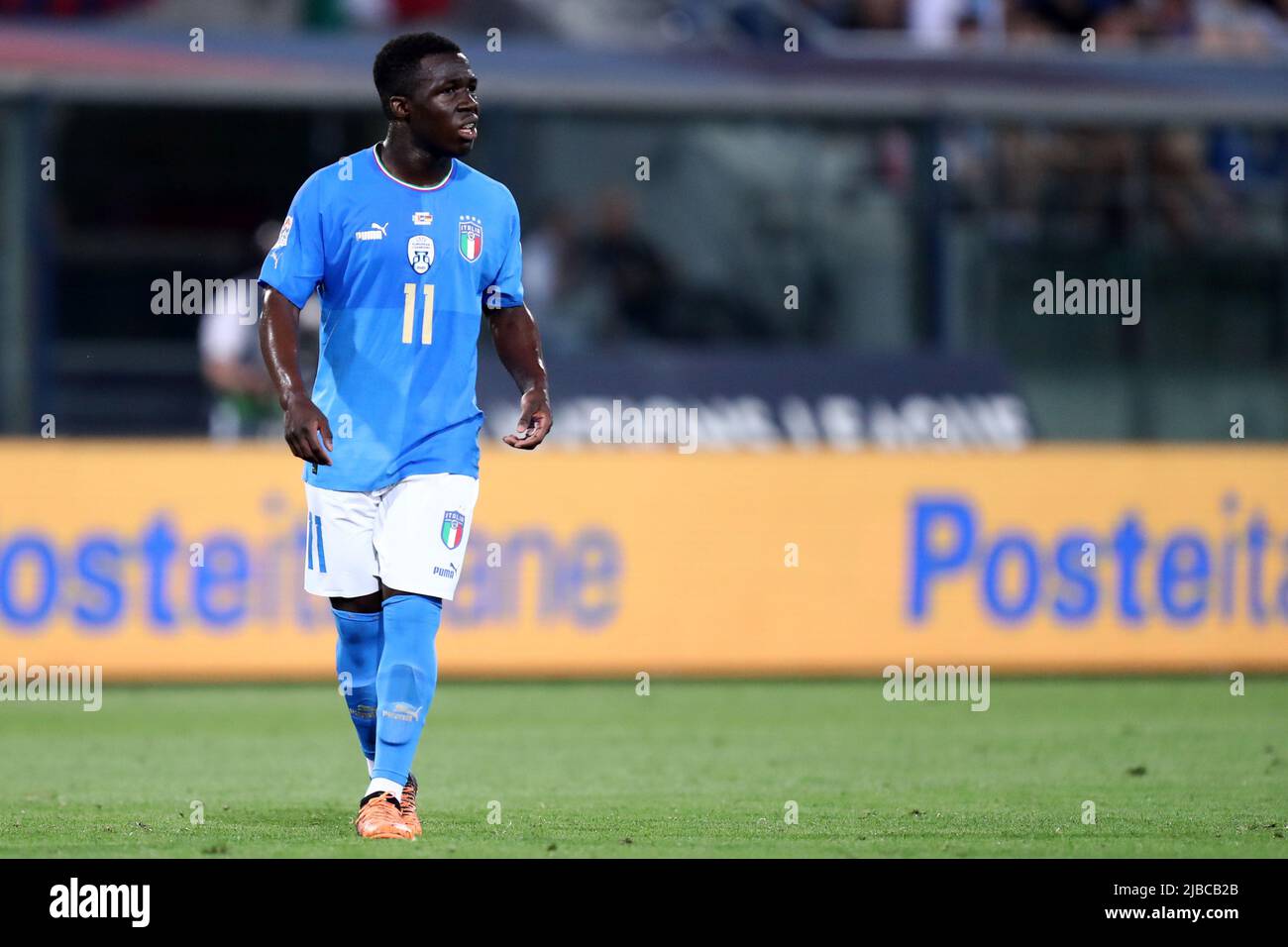 Wilfried Gnonto of Italy looks on during the Uefa Nations League Group ...