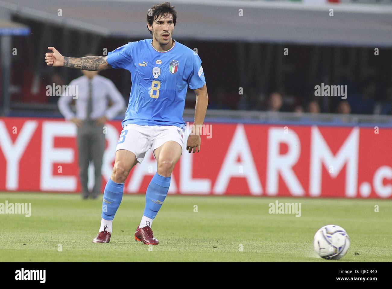 Sandro Tonali of Italy gestures during Italy vs Germany, 1° day of ...