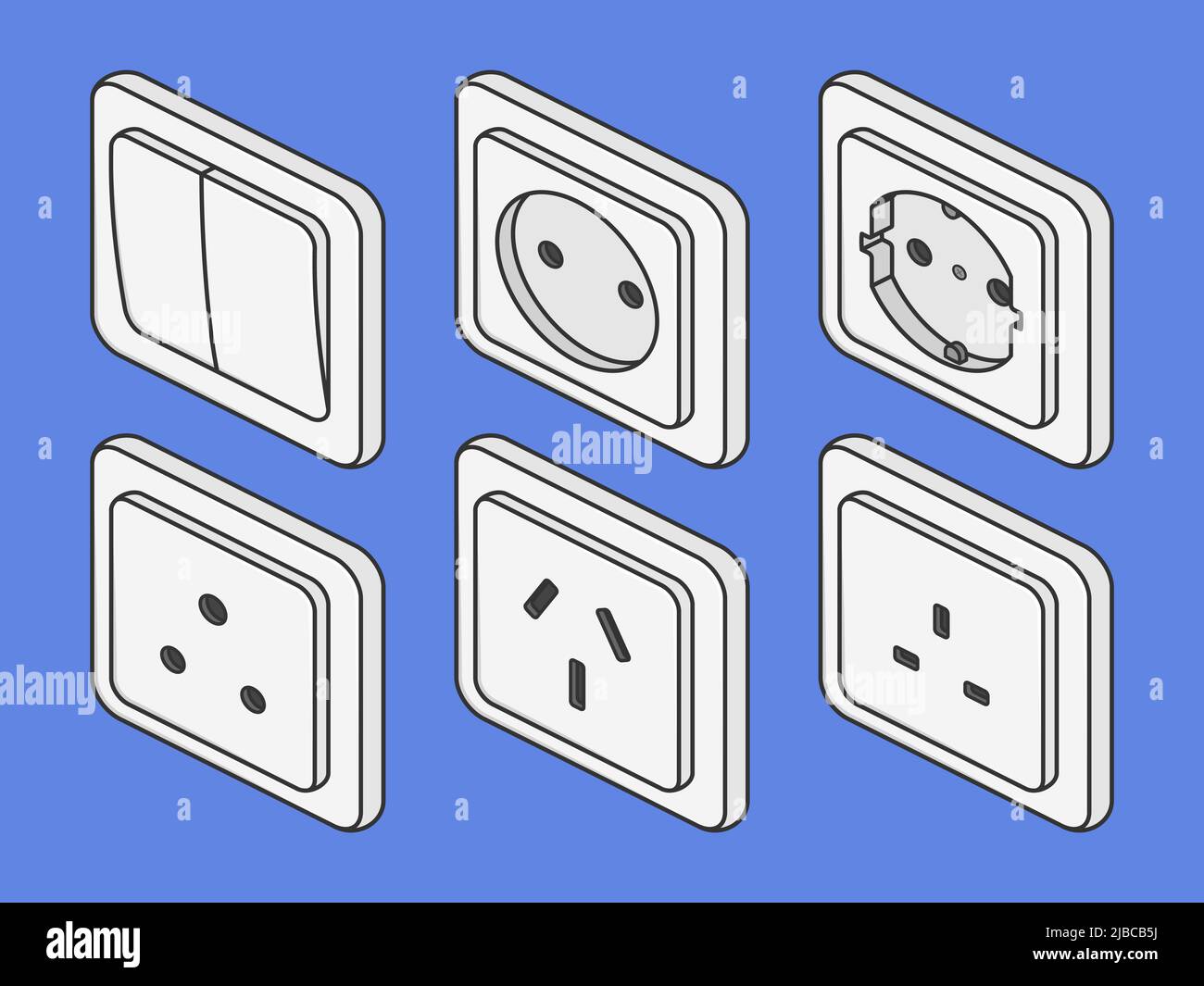 Schuko power socket Stock Vector Images - Alamy