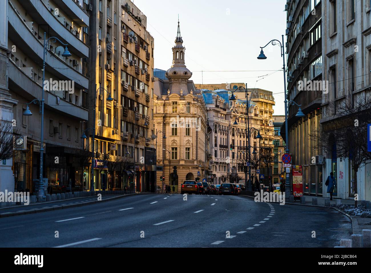 Car traffic, pollution, traffic jam in the morning and evening in the ...