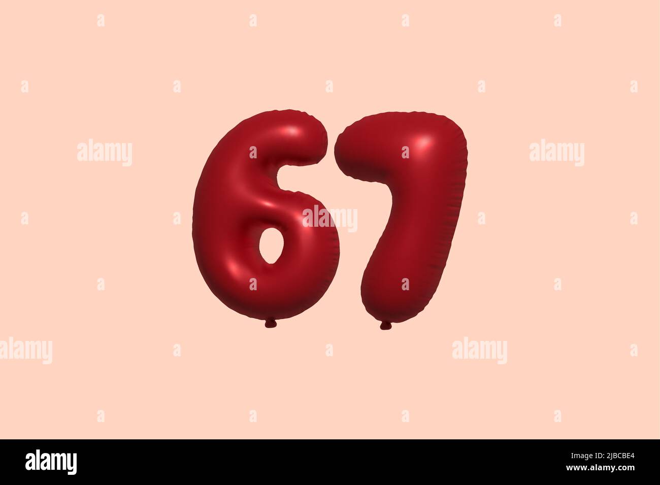 67 3d number balloon made of realistic metallic air balloon 3d ...