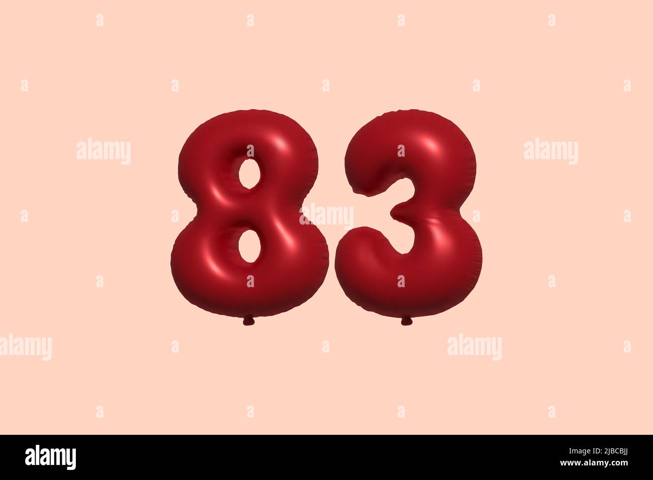 83 3d number balloon made of realistic metallic air balloon 3d ...