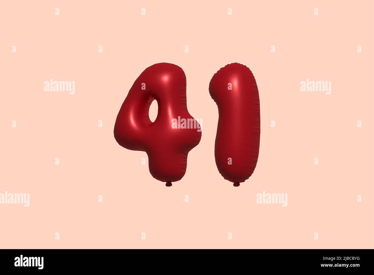 41 3d number balloon made of realistic metallic air balloon 3d ...