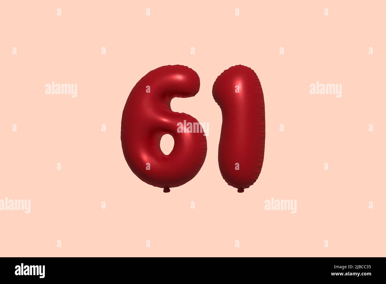 61 3d number balloon made of realistic metallic air balloon 3d ...