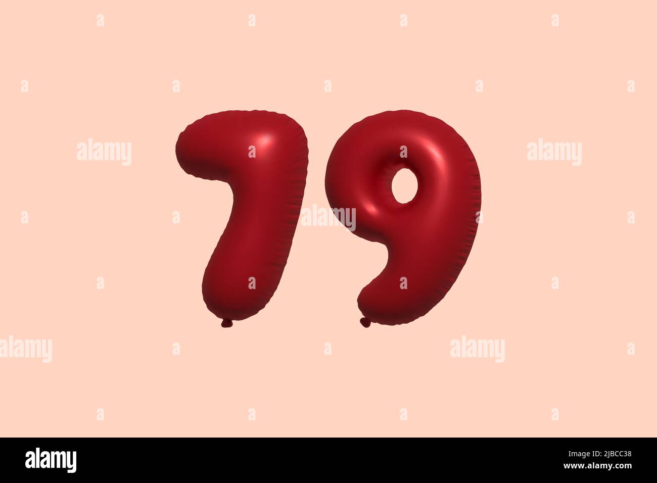 79 3d number balloon made of realistic metallic air balloon 3d ...