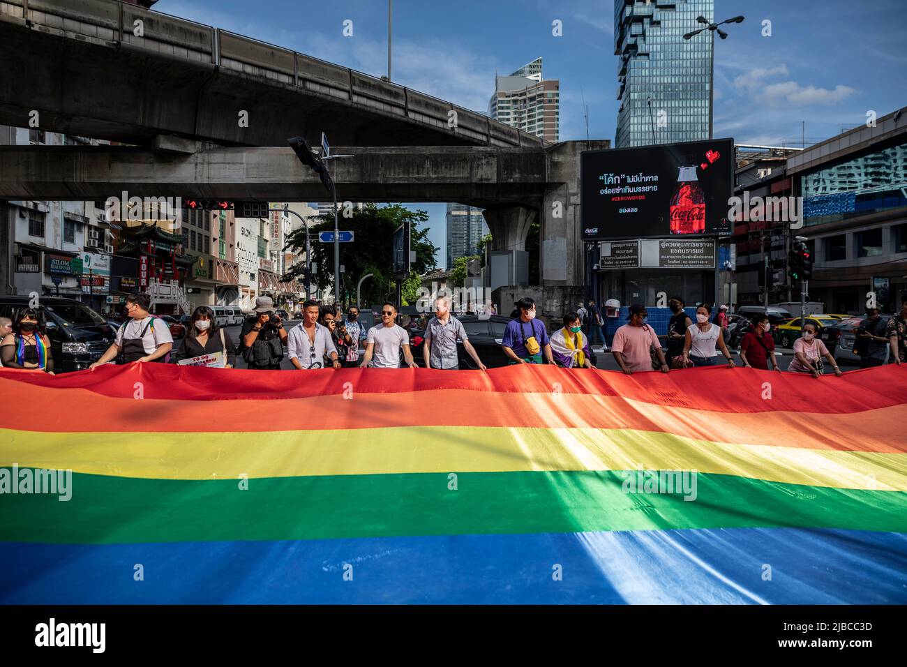 Bangkok, Thailand. 5th June, 2022. Members of the LGBTQIA community and ...