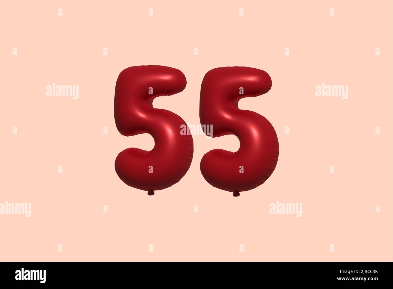 55 3d number balloon made of realistic metallic air balloon 3d ...