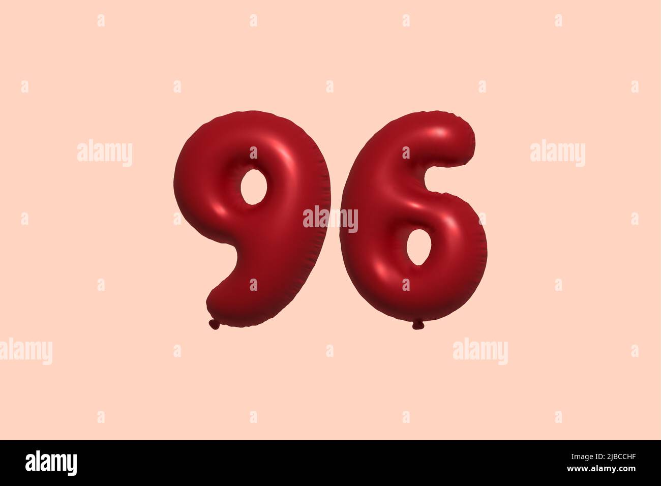 96 3d number balloon made of realistic metallic air balloon 3d ...