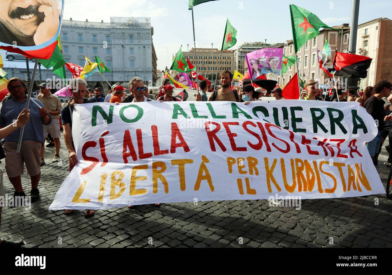Rome, Italy. 04th June, 2022. Kurdistan Network in Italy and Ararat ...