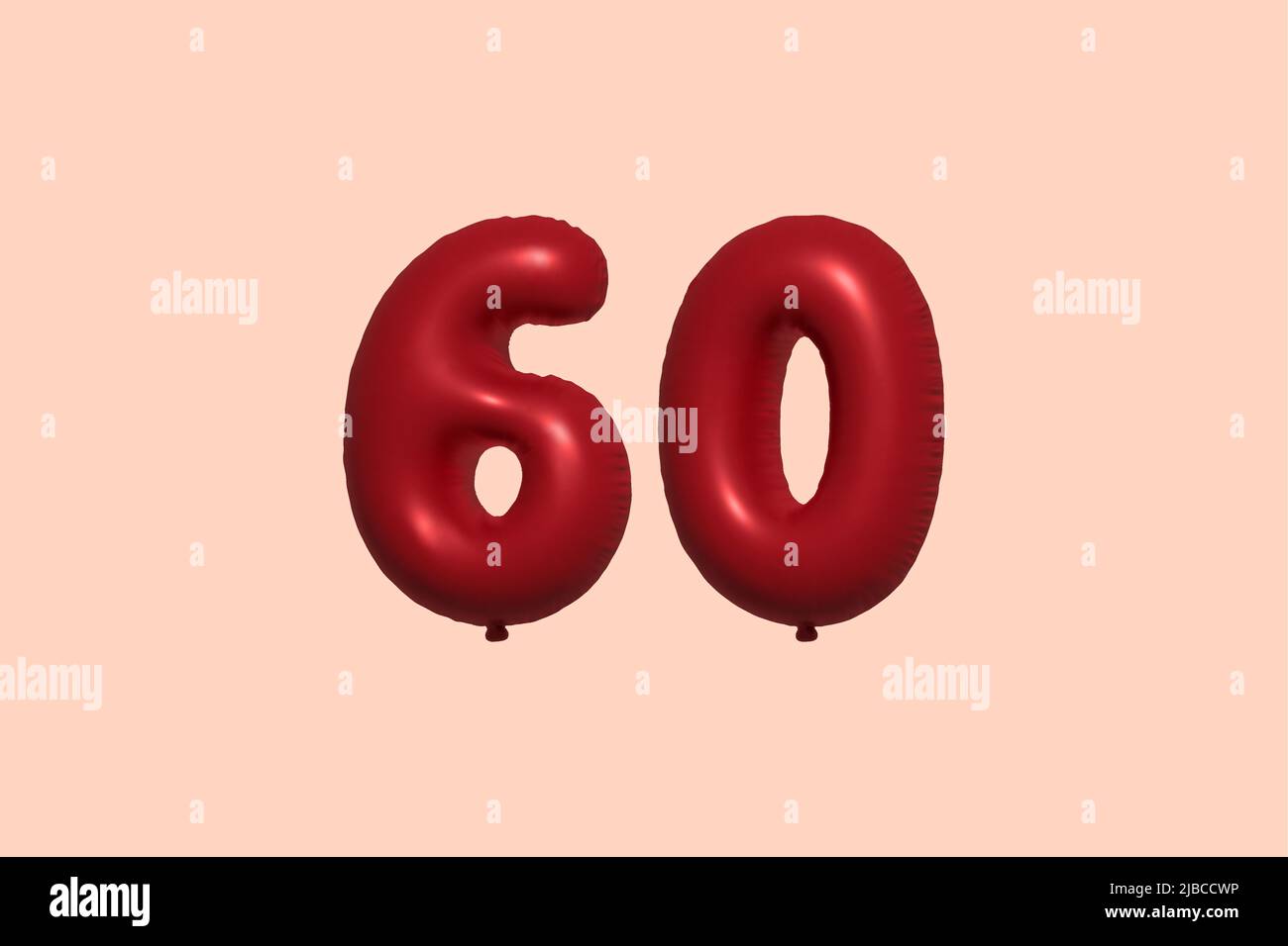 60 3d number balloon made of realistic metallic air balloon 3d ...