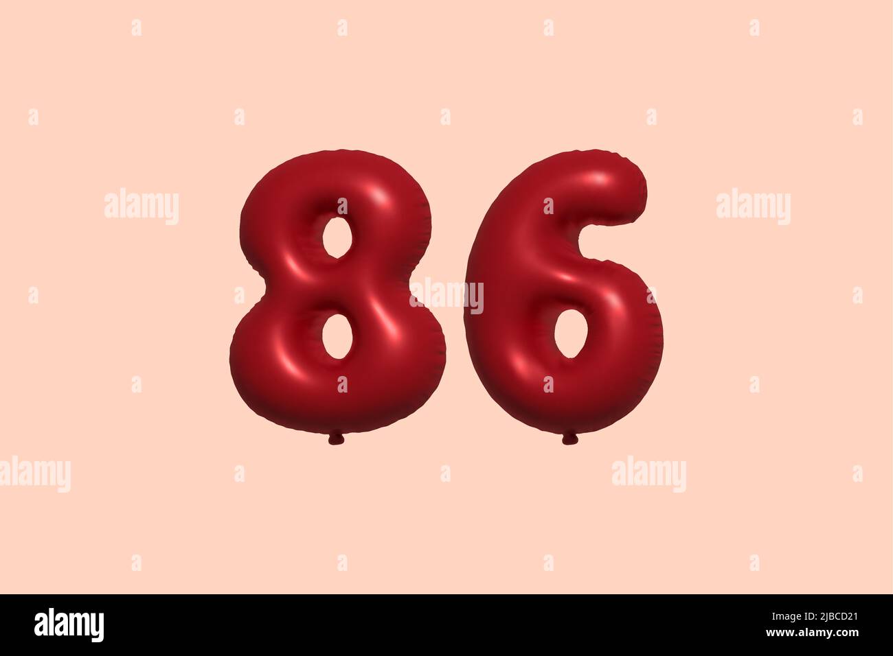86 3d number balloon made of realistic metallic air balloon 3d ...