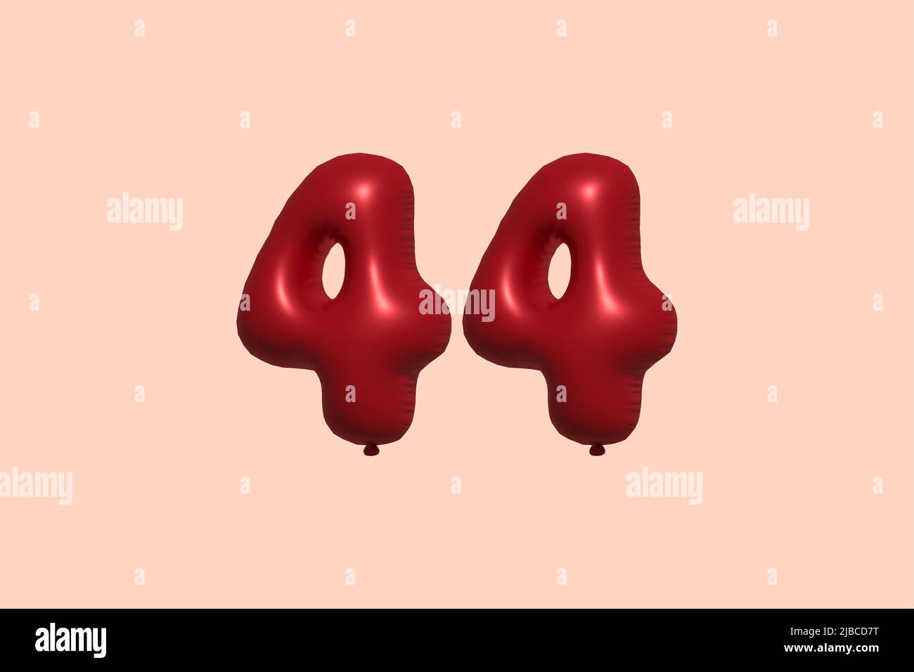 44 3d number balloon made of realistic metallic air balloon 3d ...