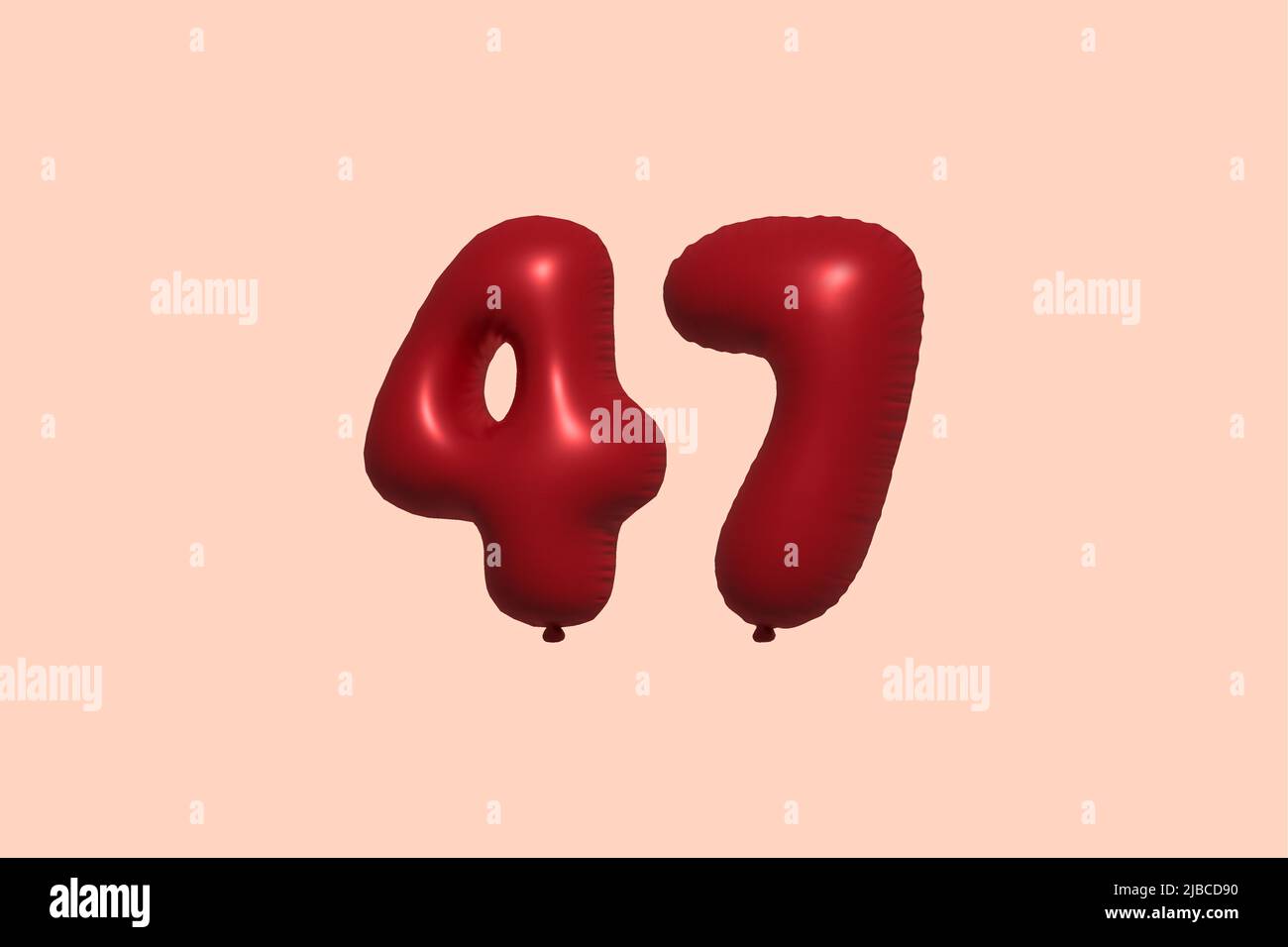 47 3d number balloon made of realistic metallic air balloon 3d ...