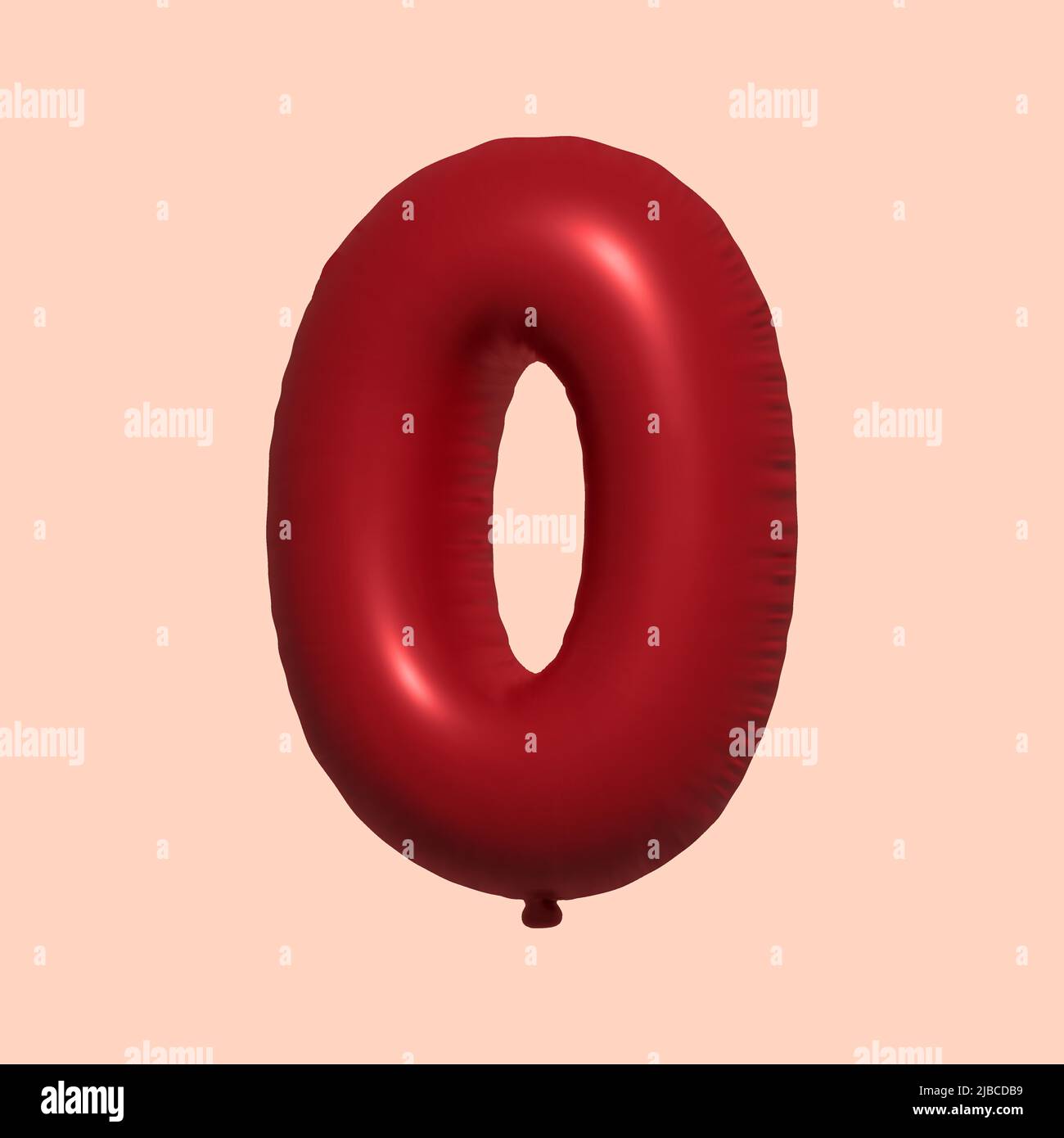 0 3d number balloon made of realistic metallic air balloon 3d rendering ...