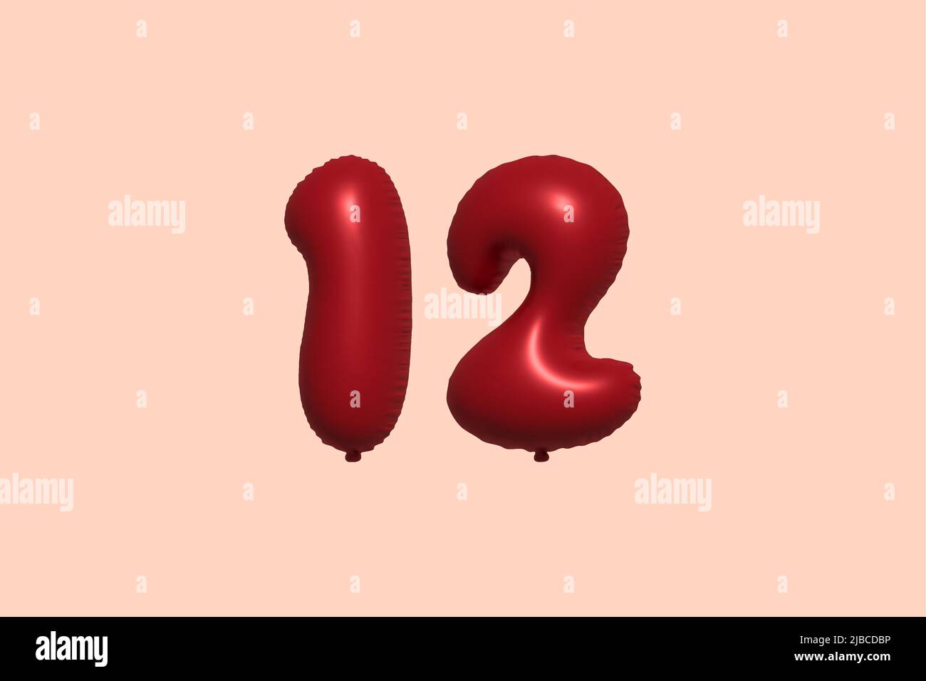 12 3d number balloon made of realistic metallic air balloon 3d ...