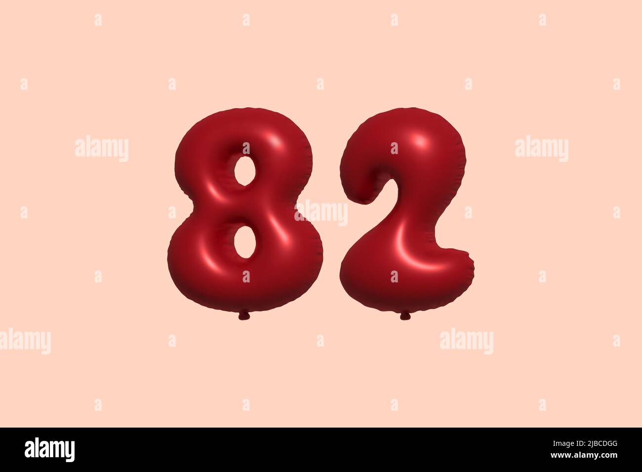 82 3d number balloon made of realistic metallic air balloon 3d ...