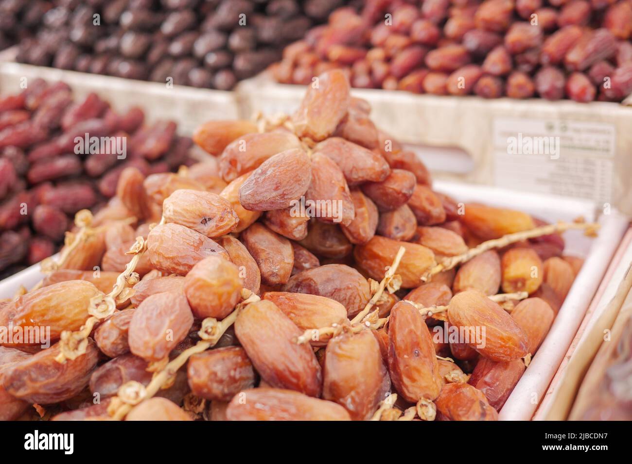 many date fruits display for sale at local market Stock Photo - Alamy
